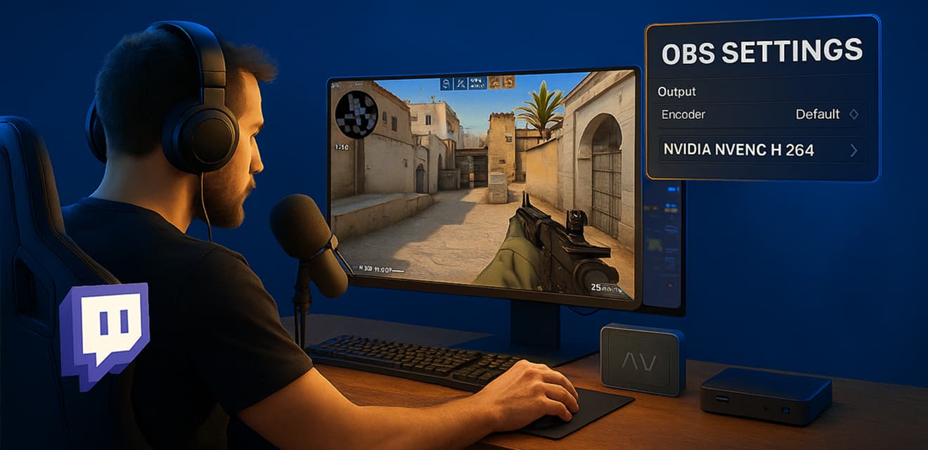 Стримим CS2 без потери FPS: оптимальные настройки OBS, NVENC и CPU-кодека